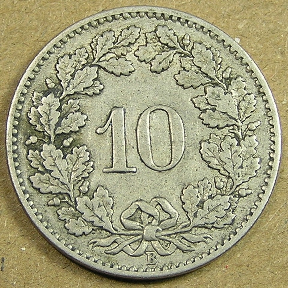 1879-B Switzerland 10 Rappen Coin, AU KM-27, 3 gr 19.15 mm | eBay
