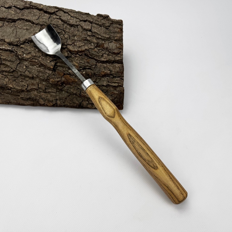 Hand-Forged Swan Neck Gouge – 52100 Steel Blade, Ash Handle, Sculpting ...