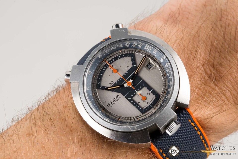 Serviced BULOVA BULLHEAD Parking Meter Chronograph Automatic Cal 12 ...