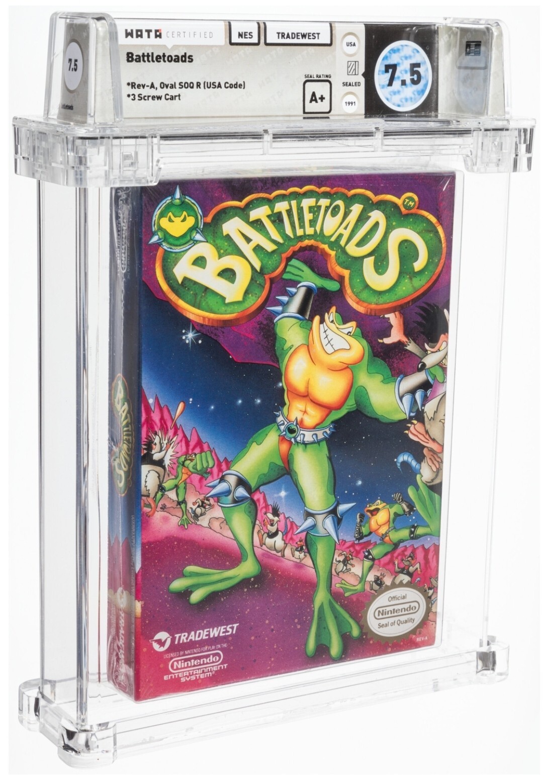 BATTLE TOADS NES Sealed 7.5 A+ NTSC WATA VGA Graded NINTENDO | eBay