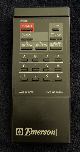 Emerson 70-2042 VCR Remote Control for Models VCS955 and VCS955H ...