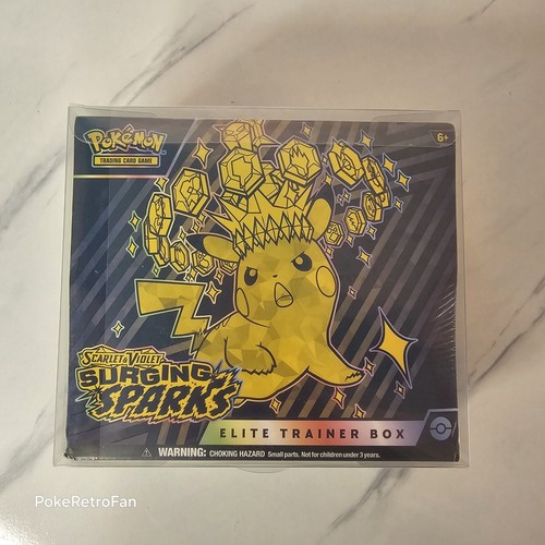Pokemon Scarlet & Violet Surging Sparks ETB Elite Trainer Box Tear In ...