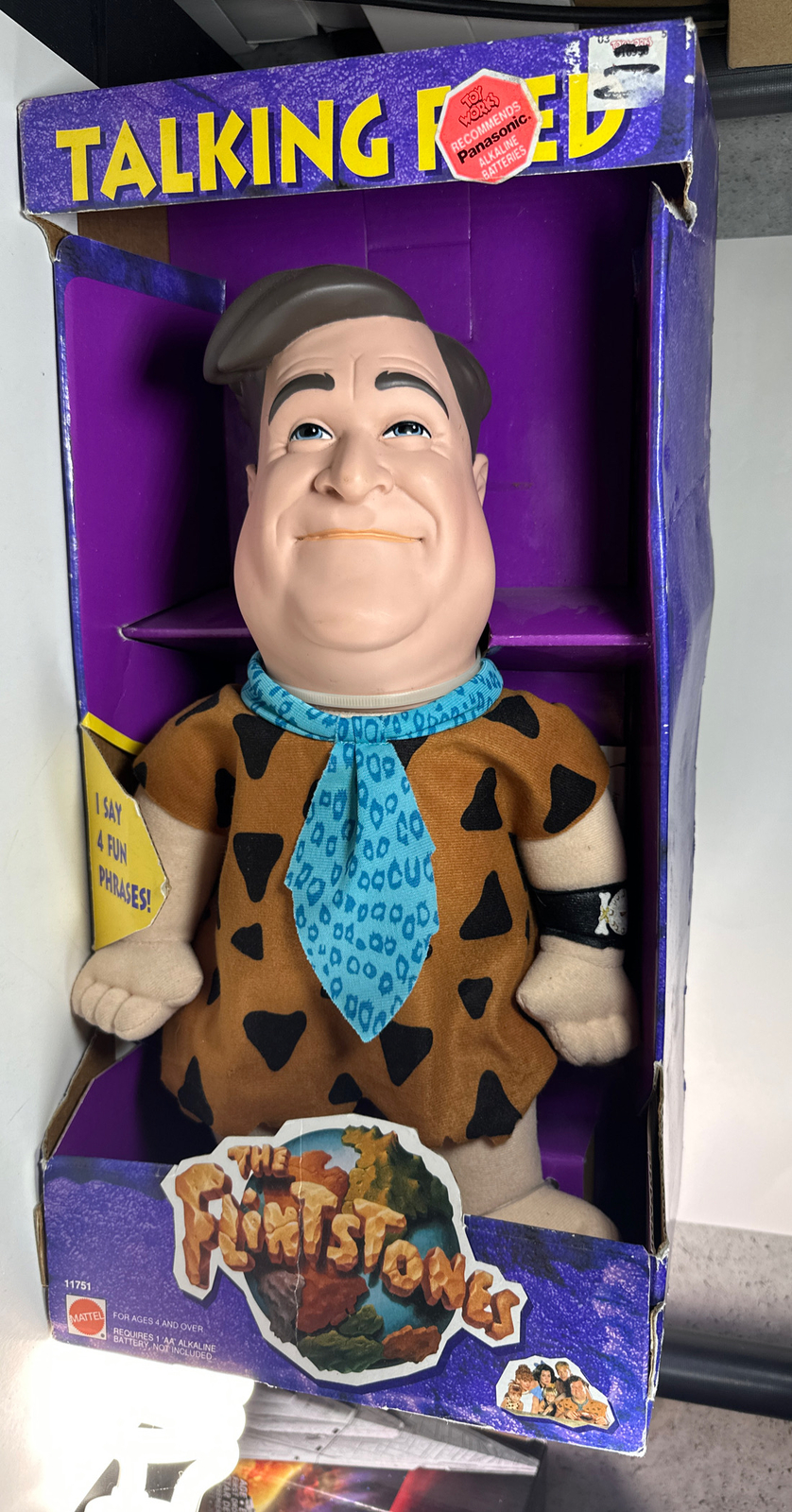 Vintage 1993 Talking Fred Flintstone 14 Inch Mattel Flintstones John ...