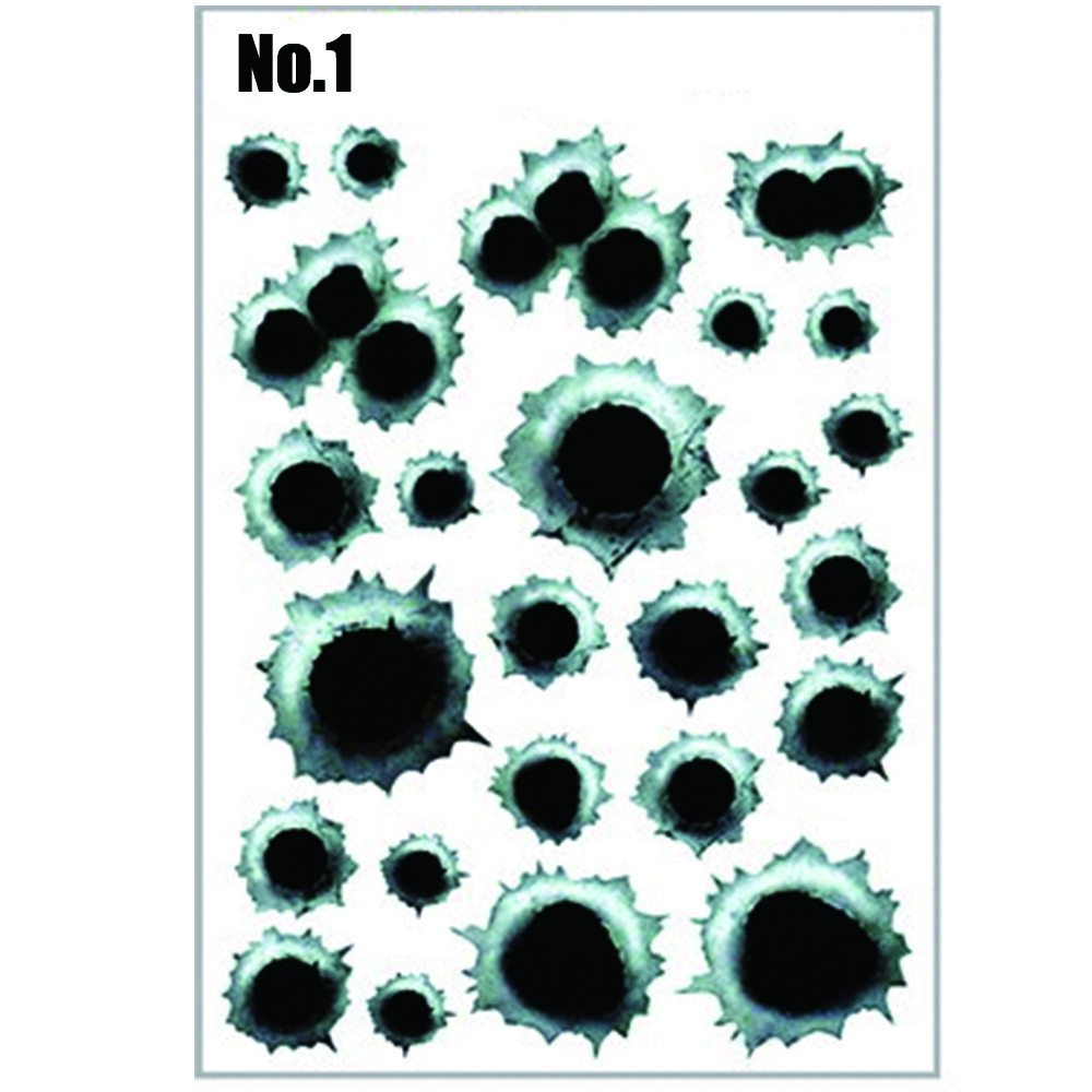 2x Realistic Bullet Holes Vinyl Sticker Decal Car Truck auto prank ...