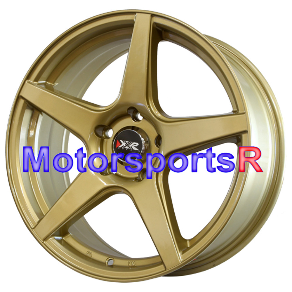 18 18x7.5 ET +38 XXR 535 Gold Concave Wheels Rims 5x100 Single Drilled ...