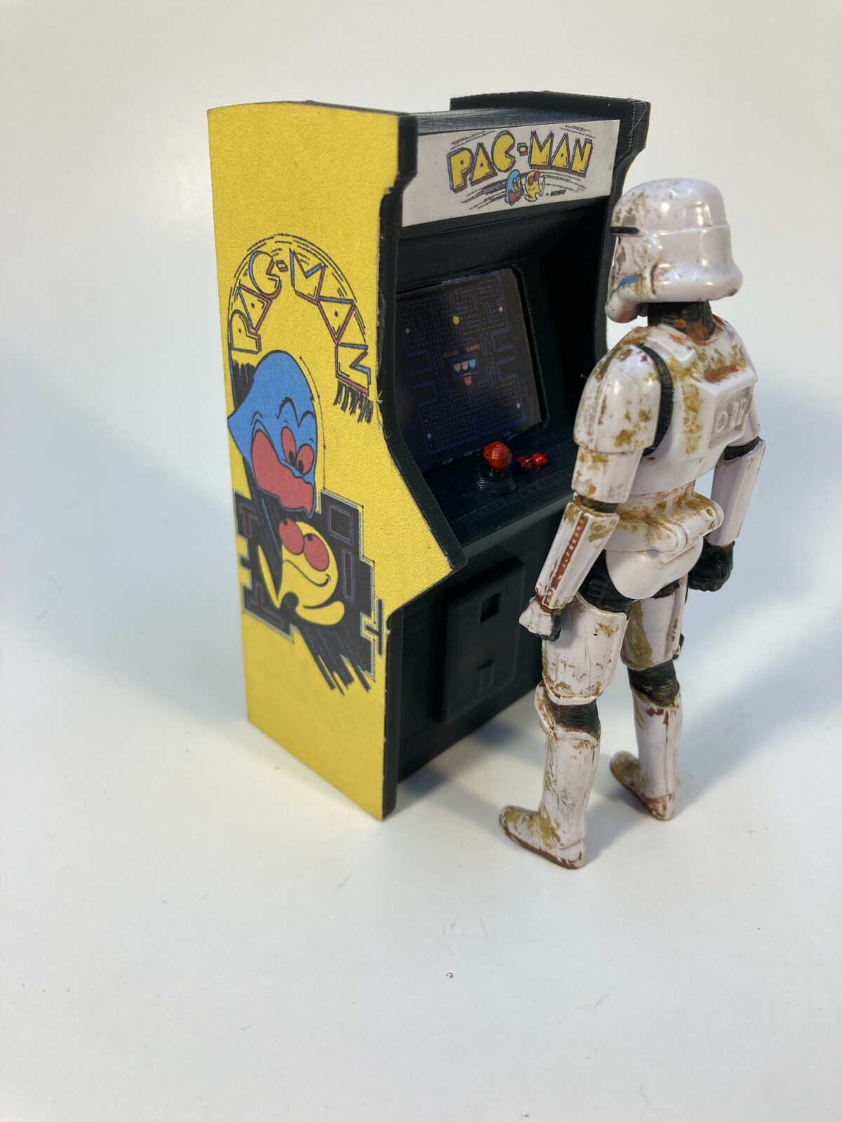 CUSTOM PAC MAN ARCADE GAME CABINET for 3 3/4" figure diorama STAR WARS ...