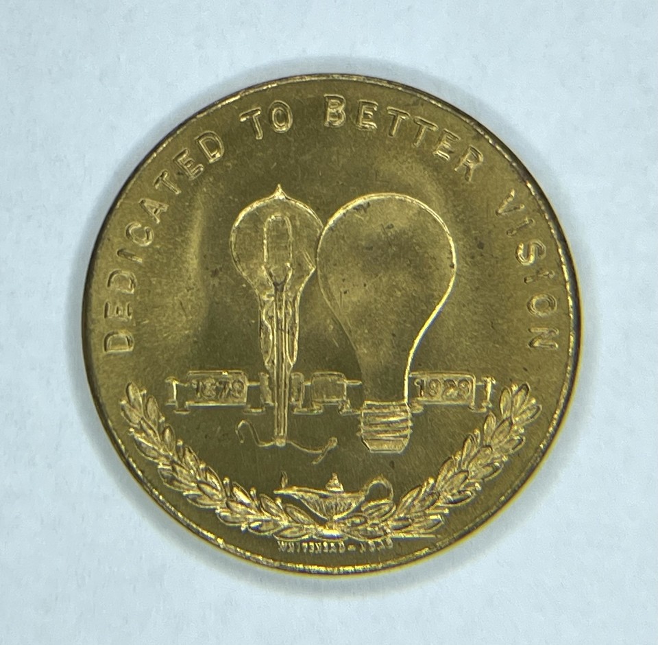 1929 Lights Golden Jubille Thomas Edison Coin | eBay