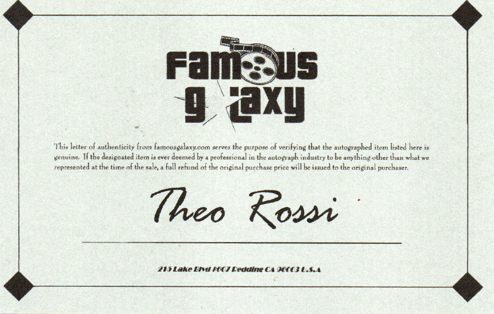 Genuine @ THEO ROSSI @@ LUKE CAGE @@ Autograph Hand Signed 8x 10 Photo ...