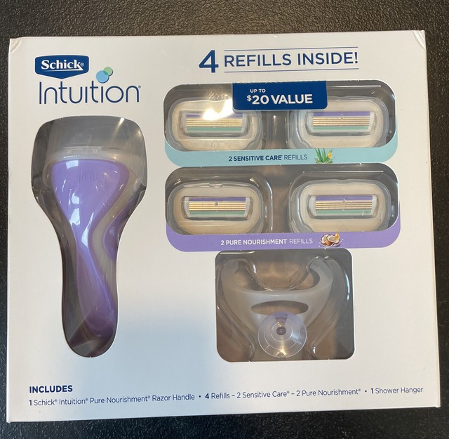 Schick Intuition 6pc Gift Set (includes 1 Handle 4 Refills and 1 Holder ...