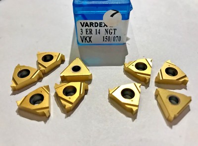 VARDEX Carbide Inserts - 3 ER 14 NGT VKX 150/070 - Qty. 9 - NEW in Box ...