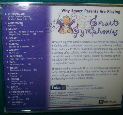 Smart Symphonies Classical Music CD - Stimulate Baby's Development New ...