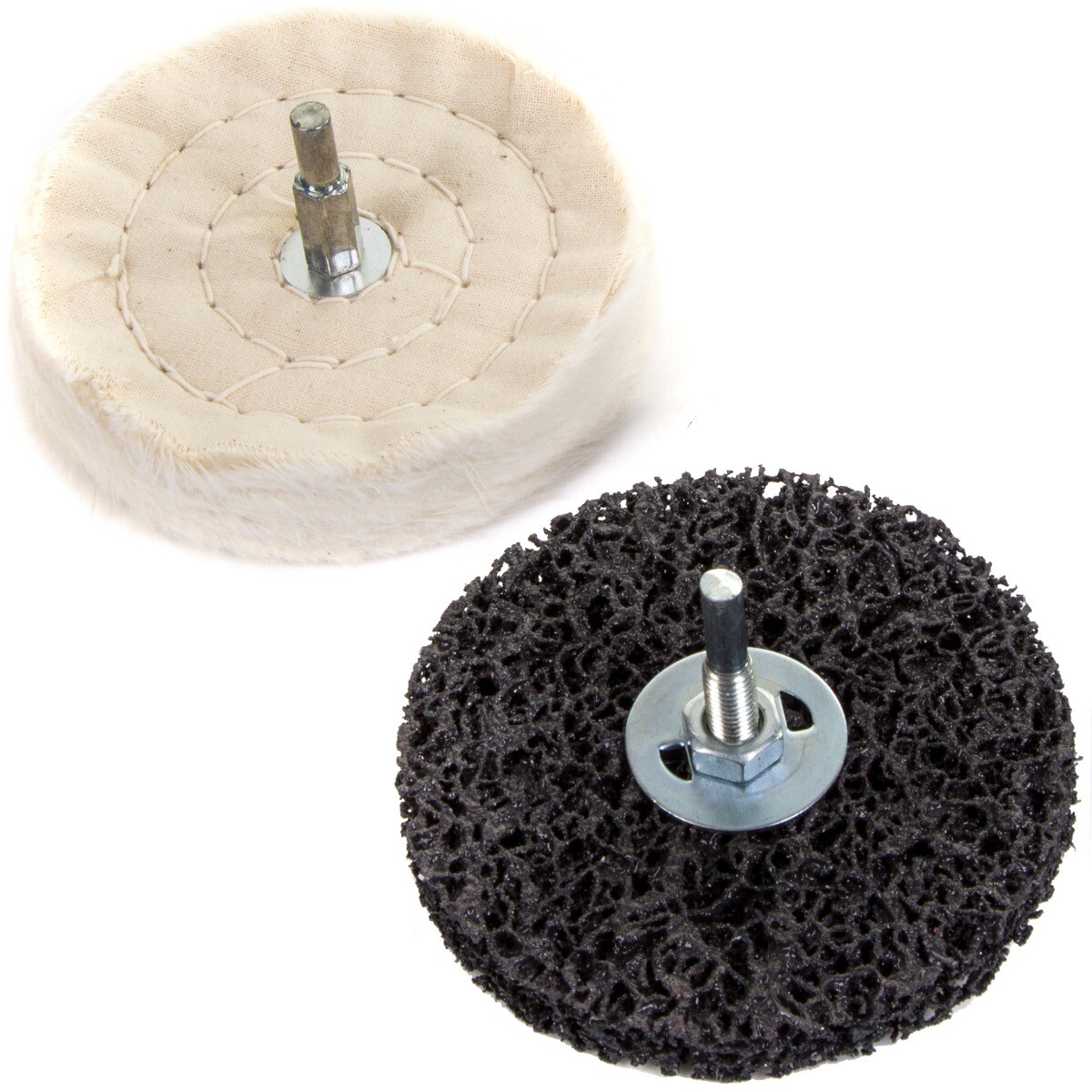 POLISHING CLOTH WHEEL Or RUST/PAINT REMOVER 100mm Rotary Stripping ...