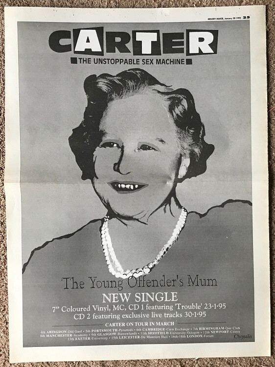CARTER USM - THE YOUNG OFFENDER'S MUM 1995 Full page UK press ad | eBay