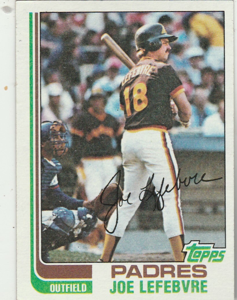 FREE SHIPPING-MINT-1982 Topps #434 Joe LeFebvre Padres PLUS BONUS CARDS ...