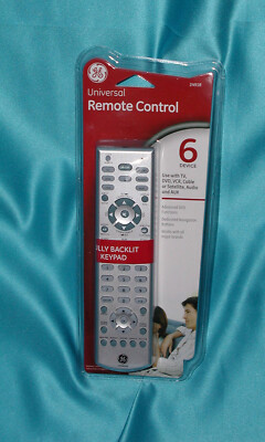GE 24918 Six Device Universal Remote Fully Backlit Keypad Factory ...