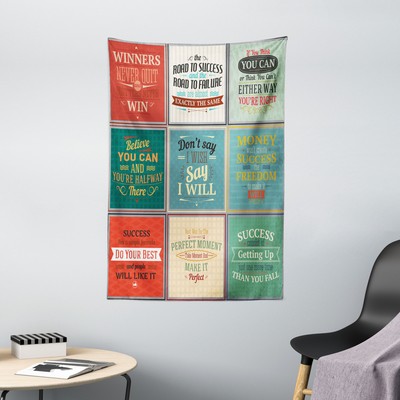 Quote Tapestry Uplifting Wise Messages Print Wall Hanging Decor | eBay