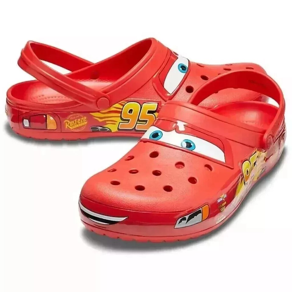 Crocs Lightning McQueen Classic Clogs Cars Disney Pixar All Size NEW NO ...
