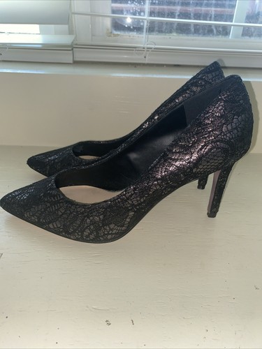 Jessica Simpson JP Carpena Heels Sz 7.5 Black Lace | eBay