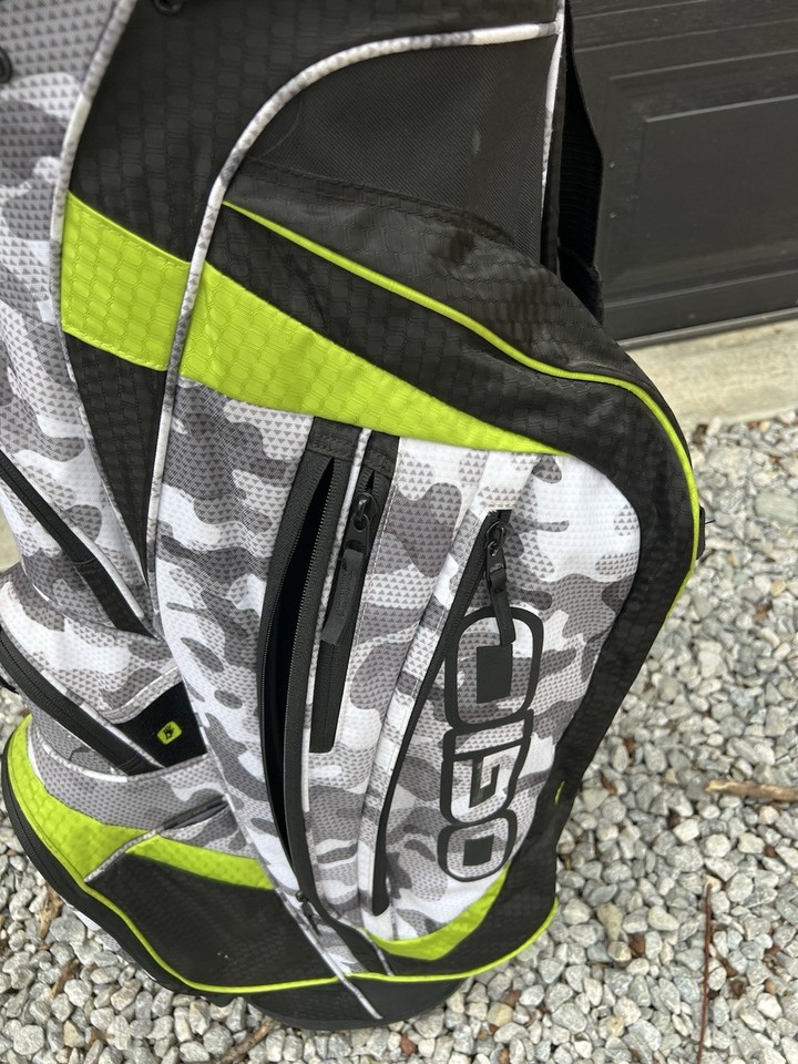 Ogio Shredder Black 15 Way Cart Golf Club Bag Shoulder Strap ~No Rain ...