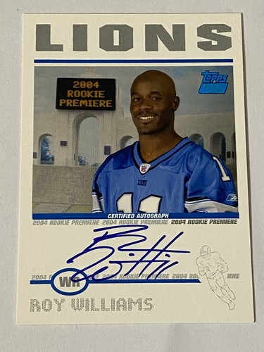 2004 Topps Rookie Premier Roy Williams Auto Rc | eBay