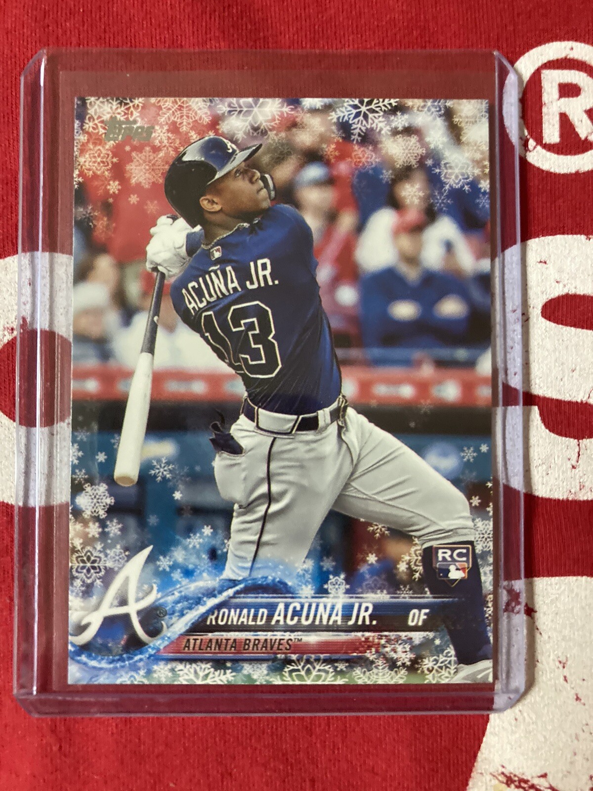 Ronald Acuna Jr. 2018 Topps Holiday RC #HMW50 mint Snowflake Braves ...