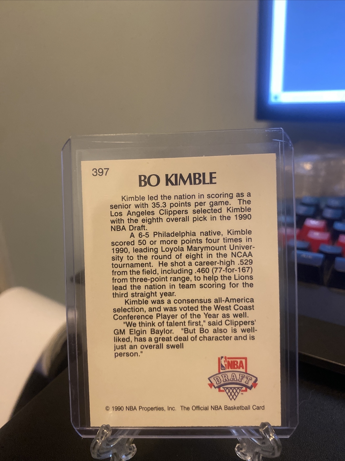 1990-91 NBA Hoops 1990 Lottery Pick Bo Kimble #397 Rookie RC | eBay