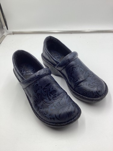 BOC Born Blue Leather Clogs Women's Sz 6.5/37 Comfort Shoe Nurse Work ...