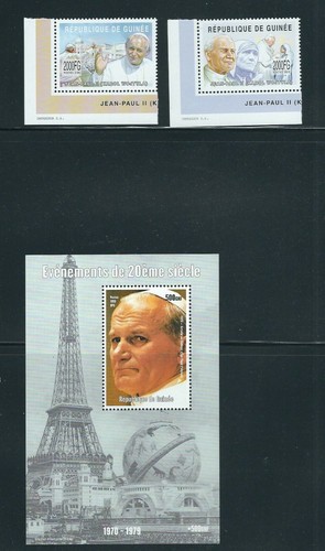 Guinea-Bissau E Guinea Circa (2000s) Papa John Paolo II 6 Souvenir ...