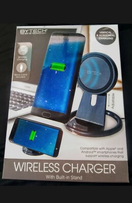 Bytech Wireless Charger with Built-in Stand for Smartphones | eBay