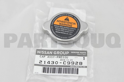 21430C992B Genuine Nissan CAP ASSY-FILLER 21430-C992B | eBay