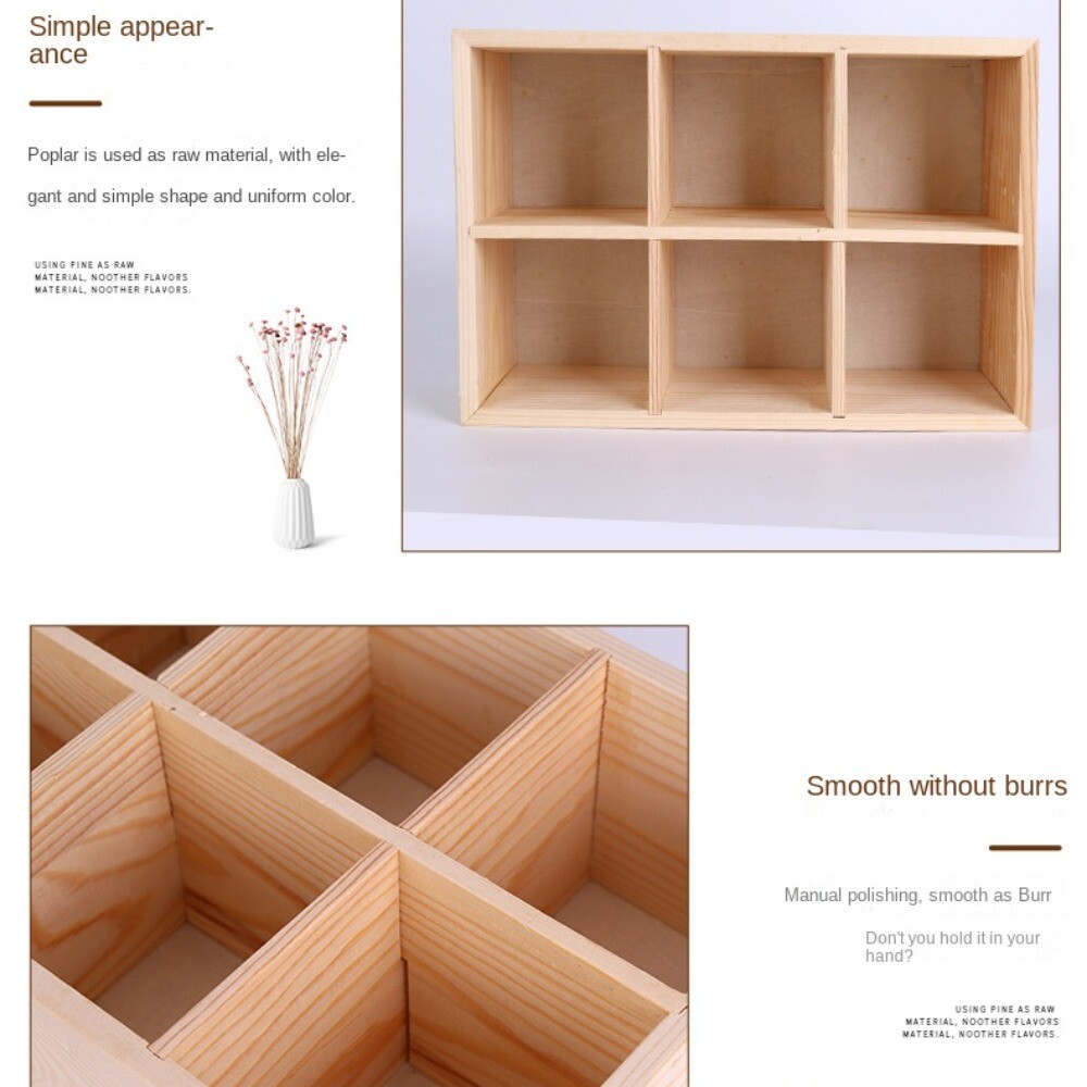 Large Capacity Desk Organizer Wooden Marker Pen Holder Office Supply | eBay