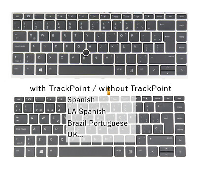 Laptop Keyboard For HP ProBook 640 G4 G5, 645 G4 G5 w. Backlit Silver ...