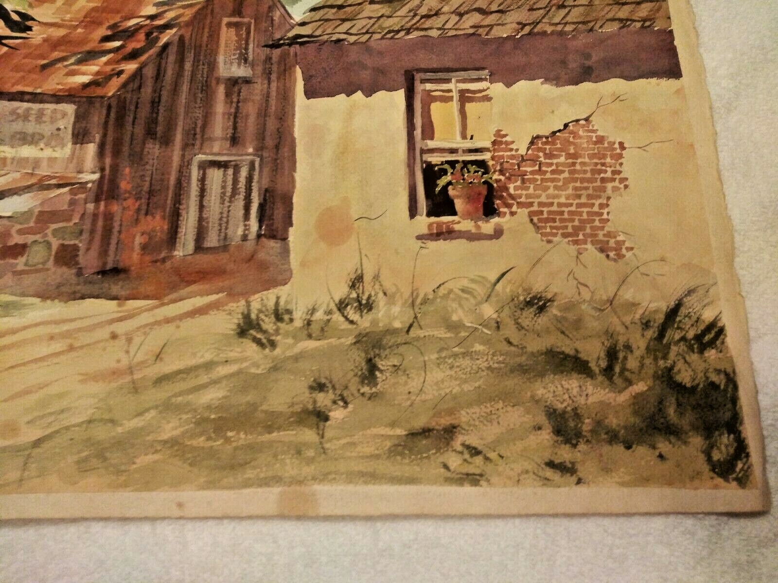 Authenticate J. Robert Burnell Painting, Watercolor, Landscape w/ Barn ...