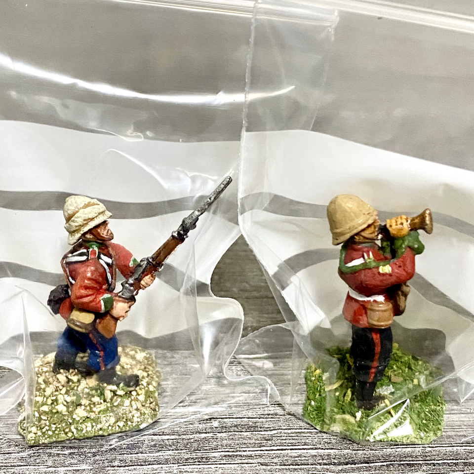 2x 28mm 24th Regiment Of Foot Zulu War 1879 Painted Metal Miniatures ...