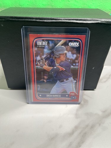 2024 ONYX VINTAGE RED DREW BURRESS 25 TAMPA BAY RAYS | eBay