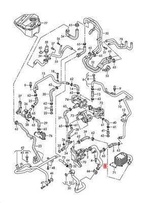 Genuine VW AUDI Touareg Q7 7L6 7P5 4LB Coolant Pipe 059121071BF | eBay