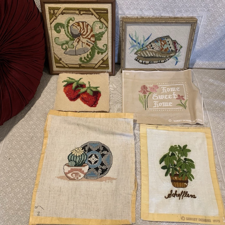 14! Finished Needlework Pieces! | eBay