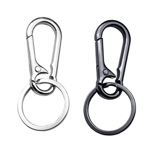 2 Pcs Keychain Clip Key Ring,Metal Carabiner Clips Keyring Keychains ...