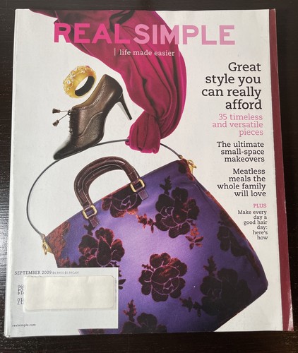 REAL SIMPLE September 2009 Life Made Easy 35 Timeless And Versatile ...