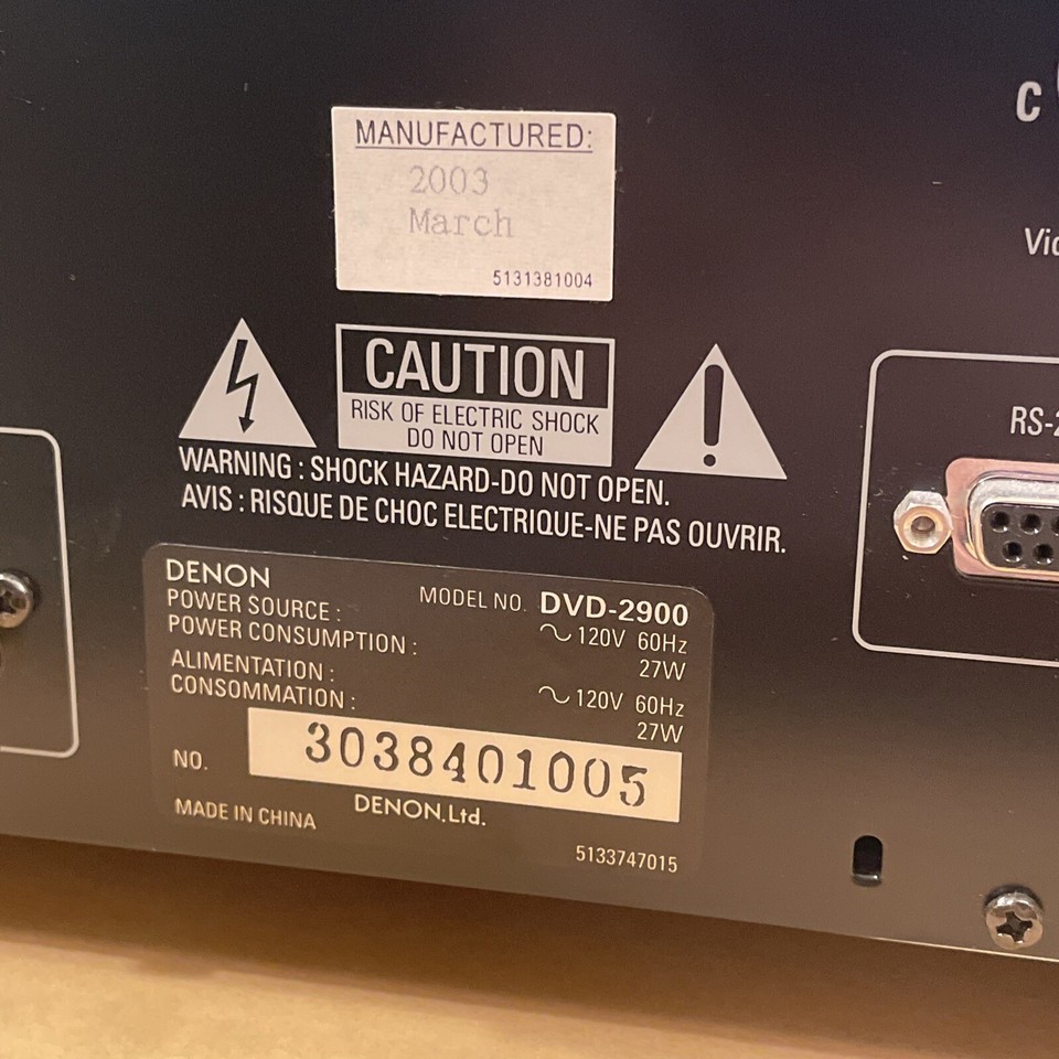 Denon DVD-2900 Audio-Video / Super Audio CD Player | eBay