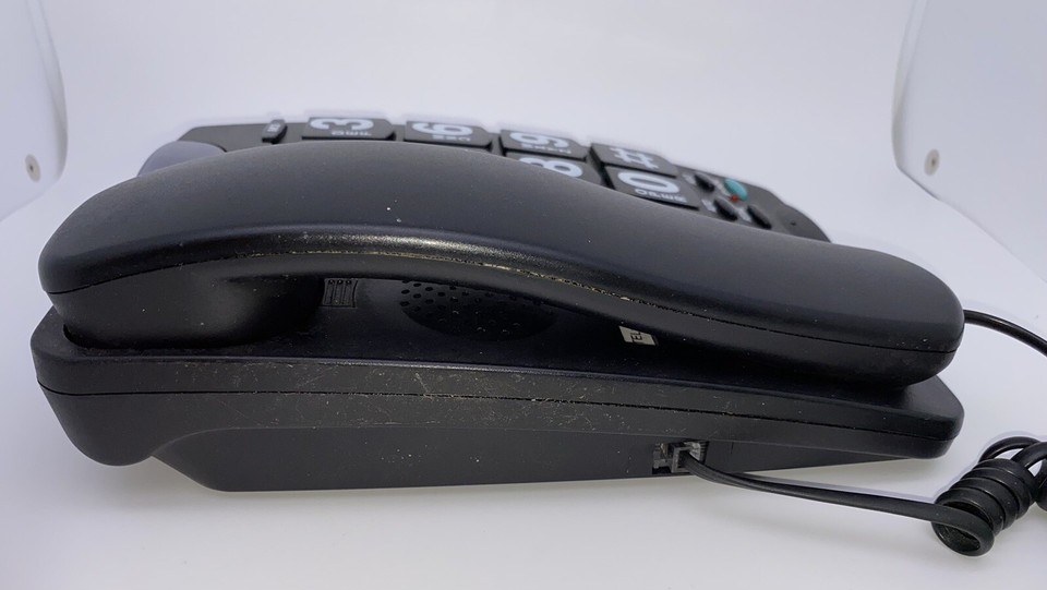 Reizen Black Big Button Phone for wall or desk with Speaker Telephone ...