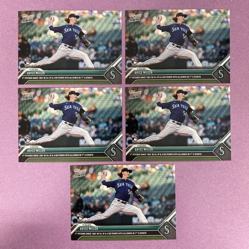 (5) 2023 Topps Now Bryce Miller #343 RC Rookie LOT MARINERS | eBay