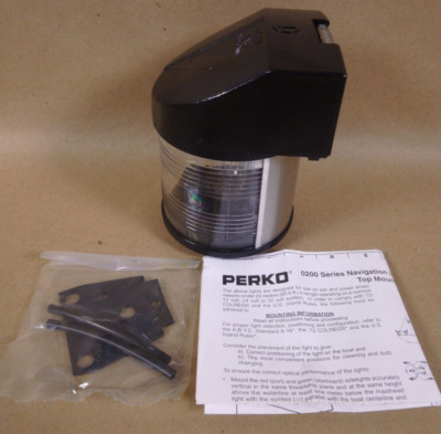 New PERKO 200 MT Clear Masthead Top Mount Navigation Light 24 Volt Boat ...