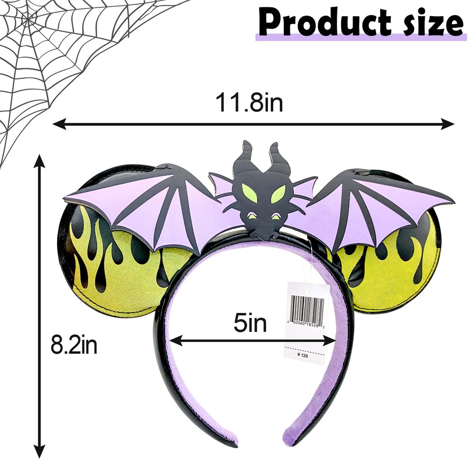 Disney Parks Maleficent Dragon Minnie Ears Headband Sleeping Beauty ...