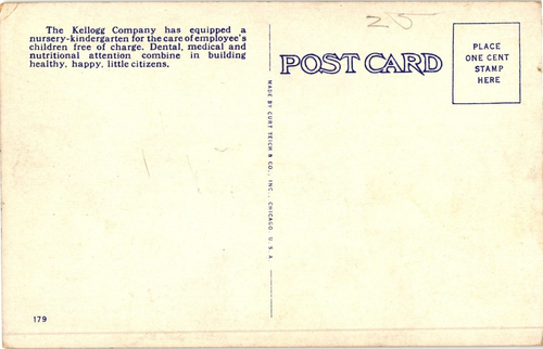 Nursery at Kellogg Company Battle Creek MI White Border Unposted ...