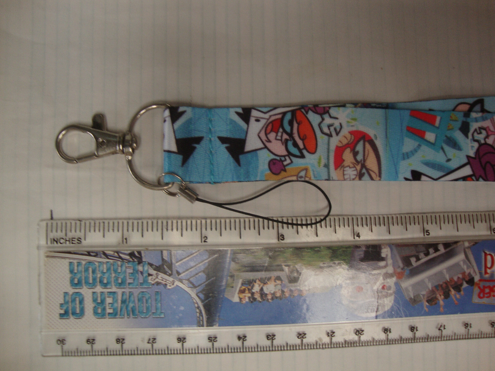 Lanyard Dexter print neck strap for ID security card USB keyrings keys ...