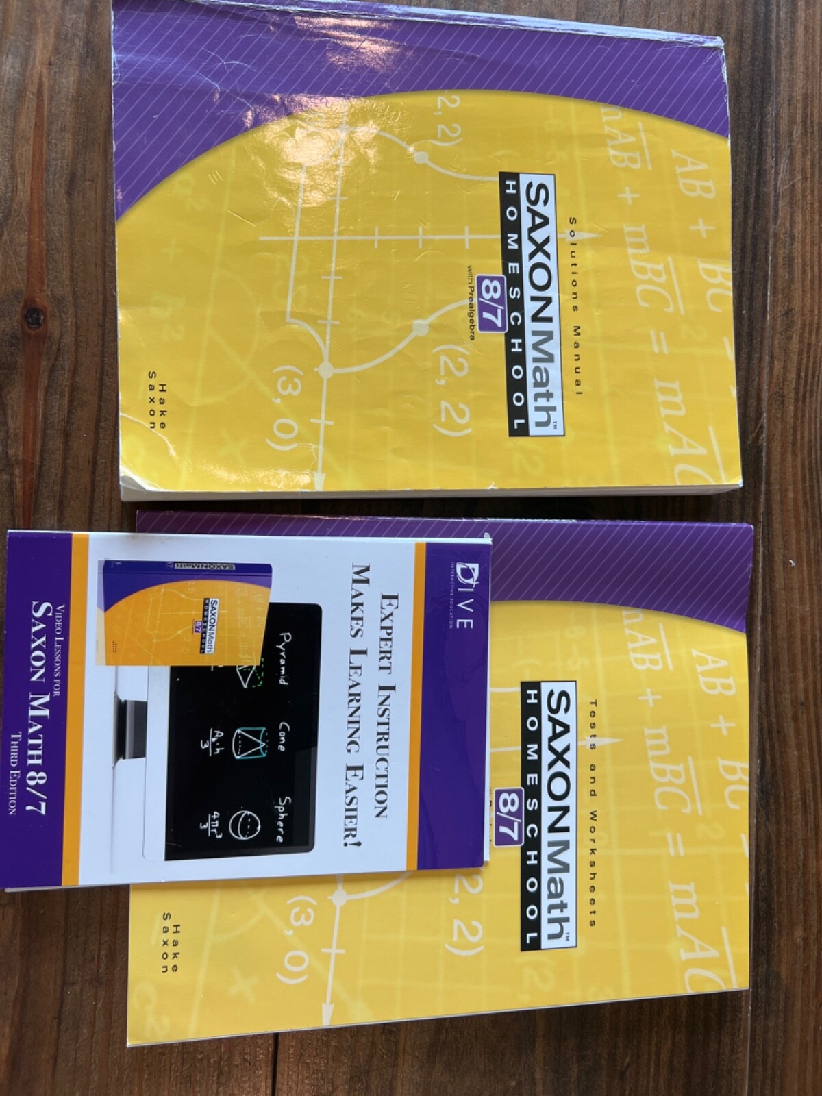 Saxon Math 8/7 with Prealgebra Set 3rd edition 87 Student Text ...