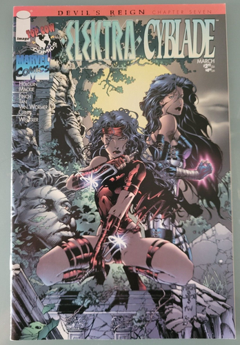 ELEKTRA CYBLADE #1 (1997) IMAGE TOPCOW MARVEL COMICS DAVID FINCH COVER ...