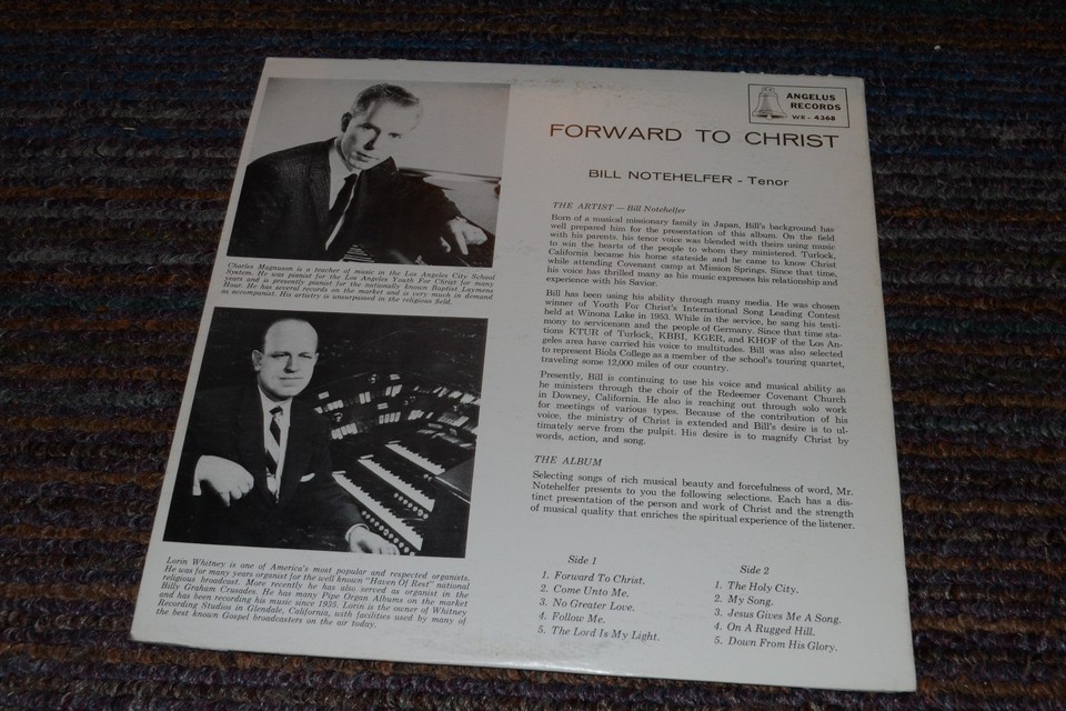 Forward To Christ - Bill Notehelfer - Charles Magnuson, Lorin Whitney ...