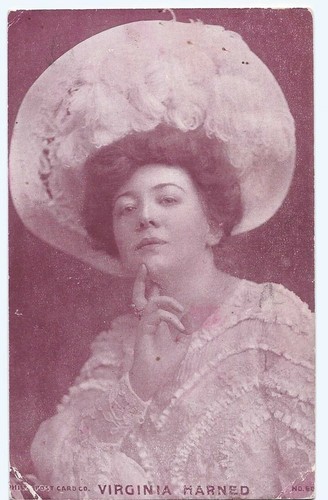 Virginia Harned American Stage Actress 1890s Beautiful Hat Postcard C40 ...